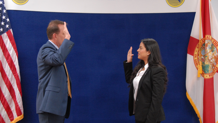Widow of fallen Kissimmee officer sworn in as FDLE special agent