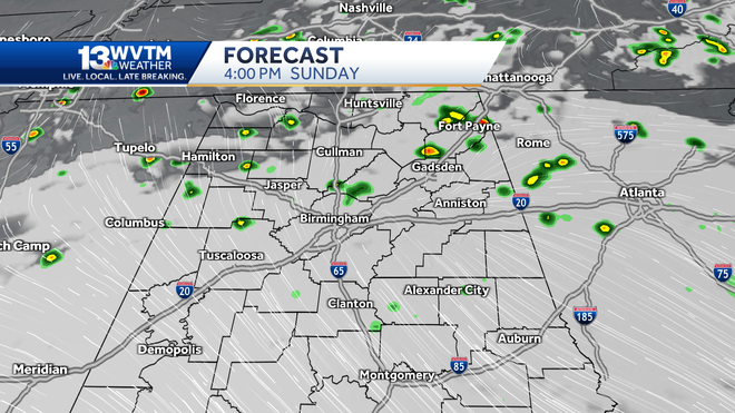 Alabama's forecast includes scorching heat and a few storms