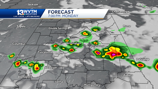 Alabama forecast: Heavy storms Sunday afternoon