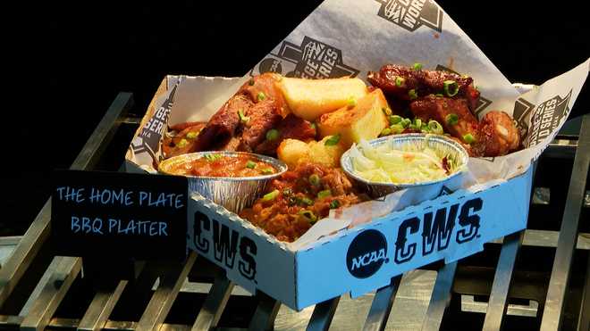 Omaha College World Series menu for Charles Schwab Field