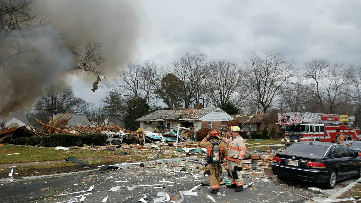 PHOTOS: Home explodes in Baltimore County
