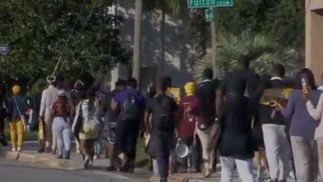 BCU students participate in march to polls