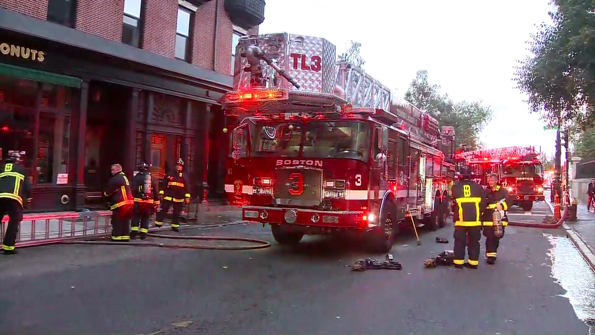 Woman, child rescued from 3rd floor during Boston fire