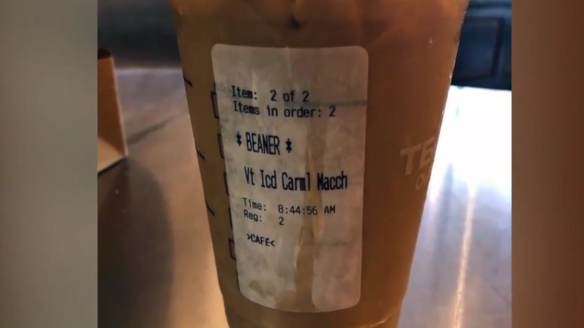 Latino Starbucks customer given cup with ‘beaner’ on label