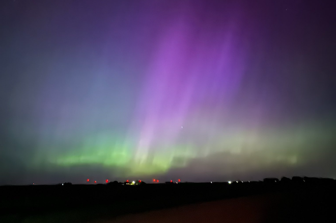 The conditions were perfect in Iowa for aurora borealis or northern lights