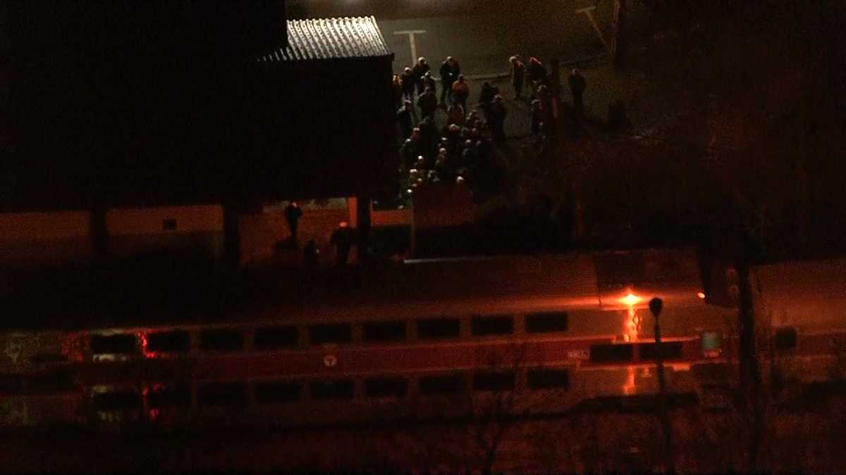 Commuter rail train evacuated after engine compartment fire