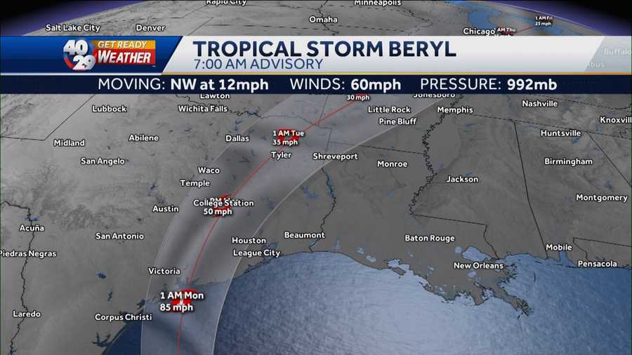 Arkansans to feel the impacts of Beryl as it makes landfall in the US