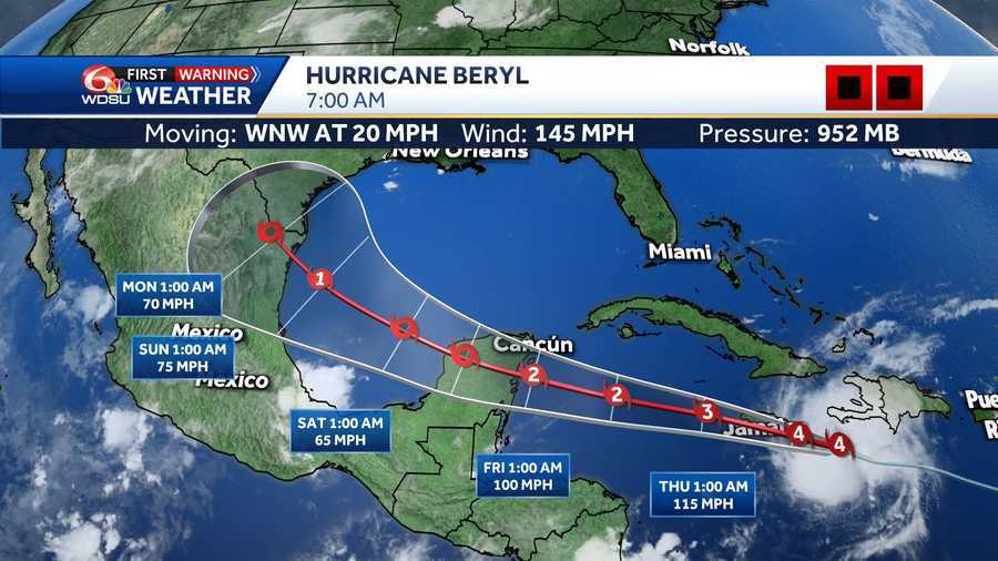 Hurricane Beryl could bring life-threatening winds, surge to Jamaica