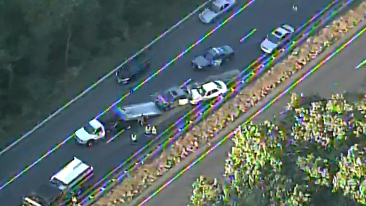 Northbound Route 128 closed in Beverly after multi-car crash