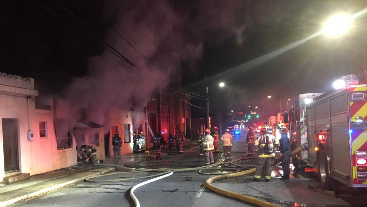 Firefighters battle building fire near downtown Birmingham