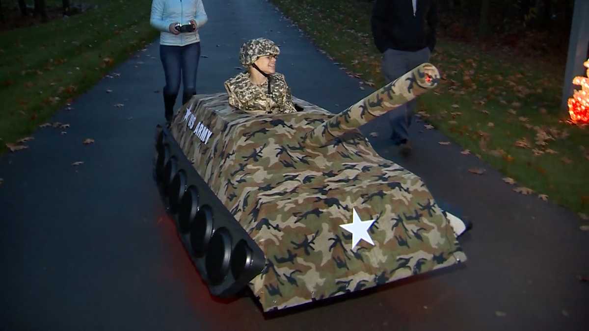 Boy gets awesome ride on Halloween night