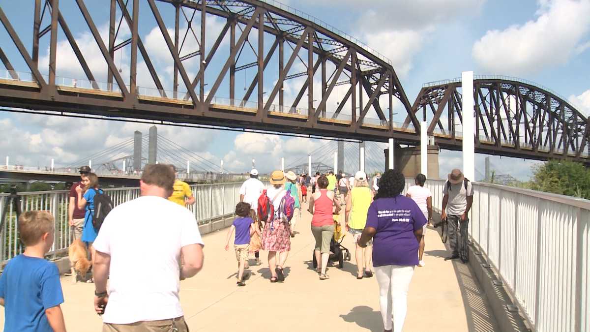 Hundreds gathered at Big Four Bridge to 'reclaim the space' to racist ...