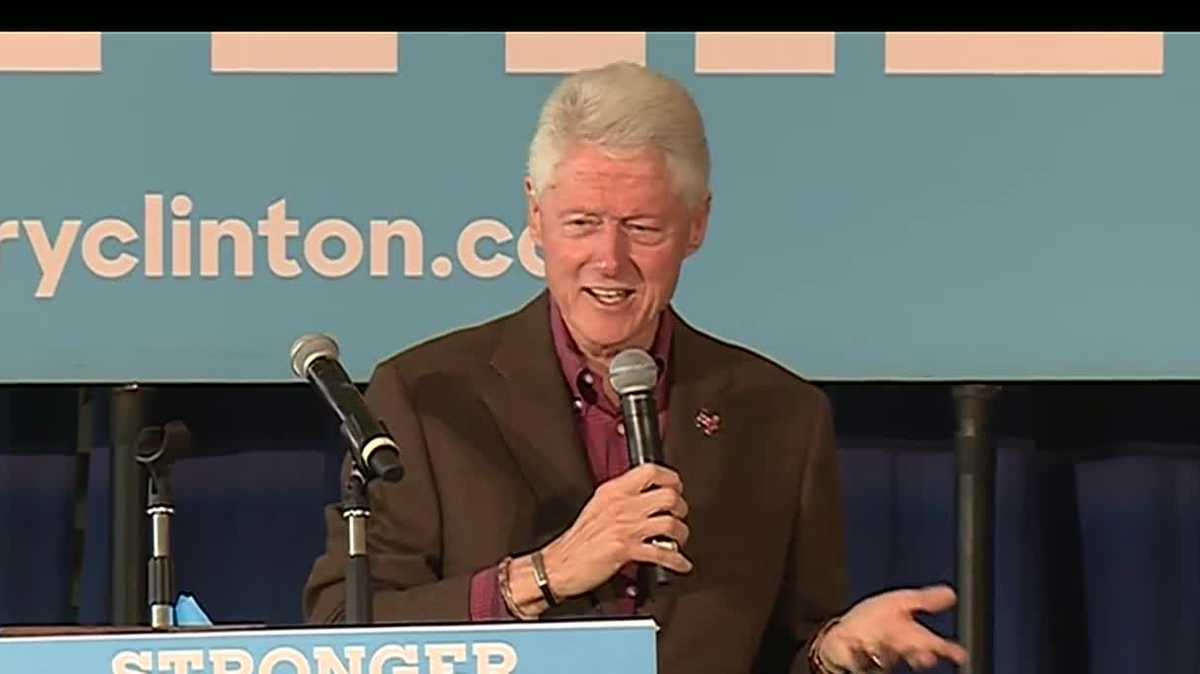 Bill Clinton visits NH colleges on campaign trail
