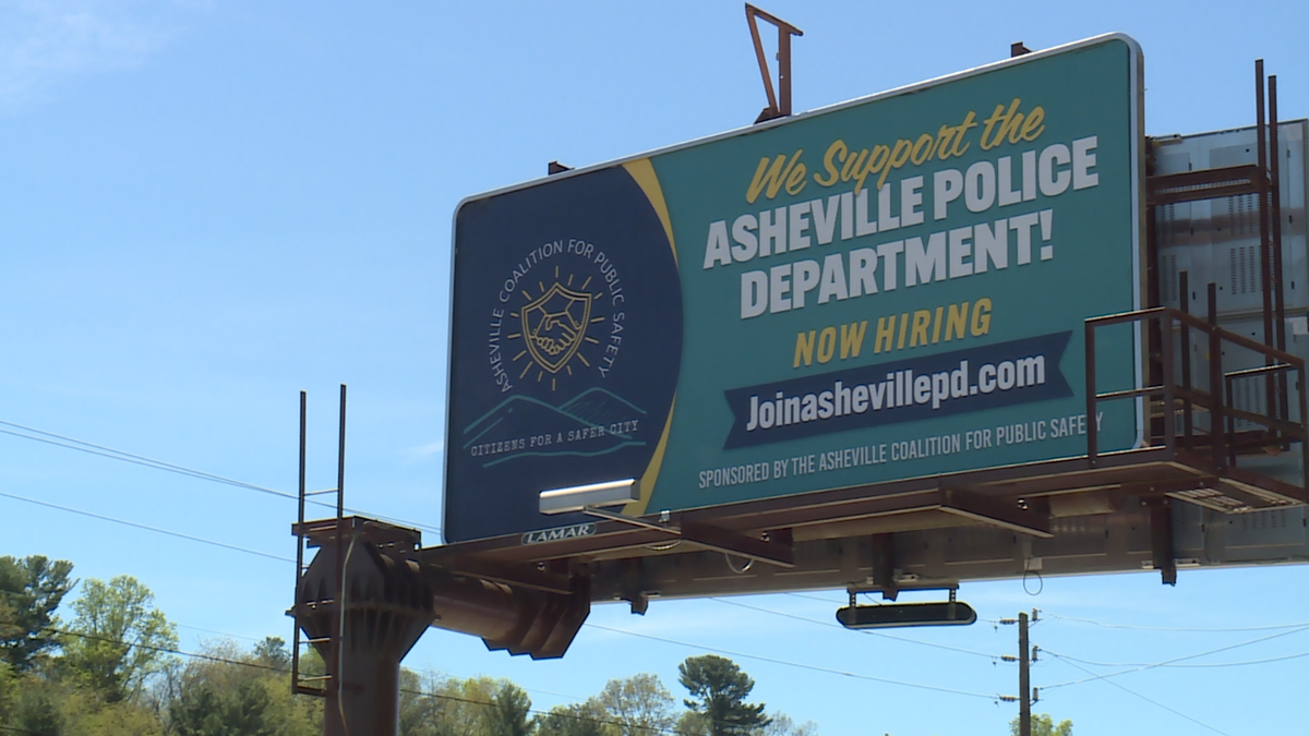 Asheville billboards promote police department's job openings
