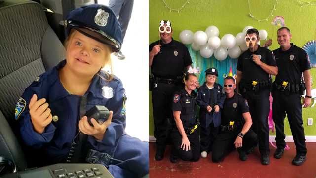 Yukon police help celebrate birthday of child who dreams of being officer