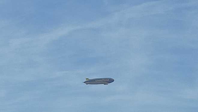 Goodyear Blimp spotted over Central Coast