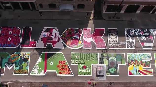Mural and message restored in front of Cincinnati City Hall