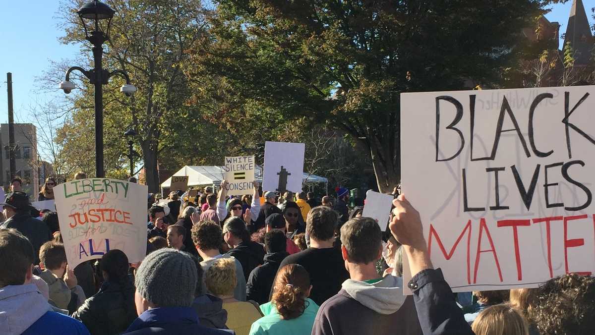 PHOTOS: Black Lives Matter, Anti-Trump rallies merge in Cincinnati