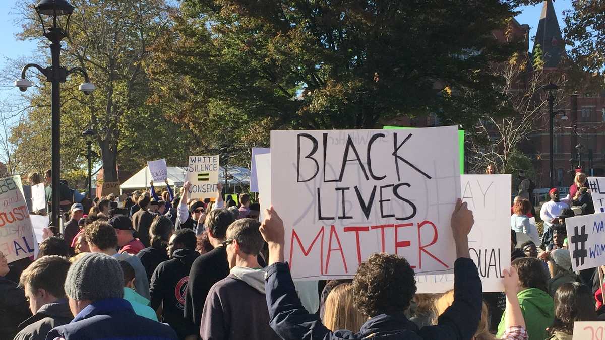 PHOTOS: Black Lives Matter, Anti-Trump rallies merge in Cincinnati