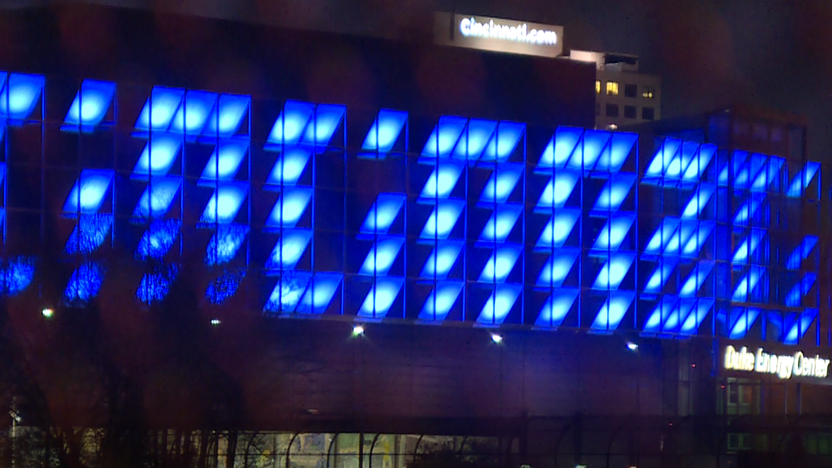 PHOTOS: Cincinnati buildings light up blue in support of frontline ...