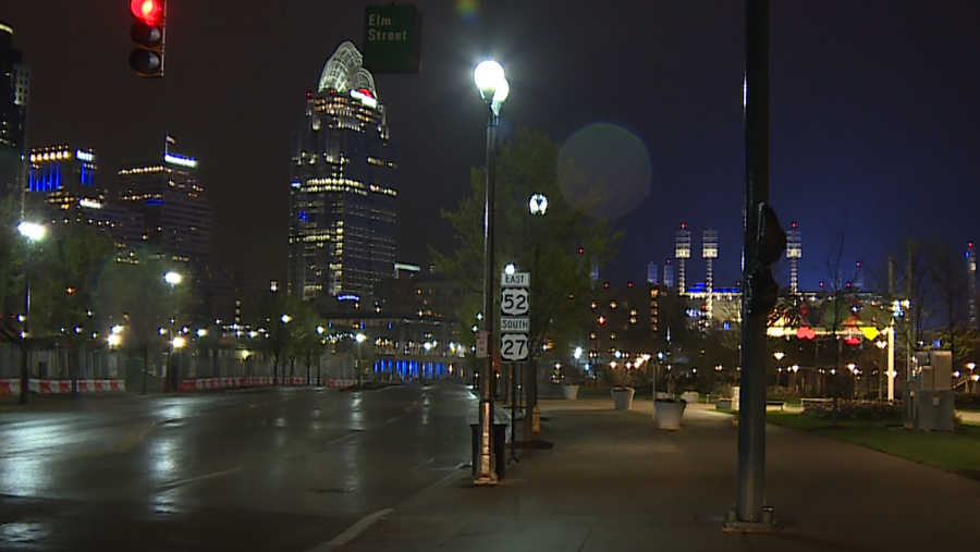 PHOTOS: Cincinnati buildings light up blue in support of frontline ...