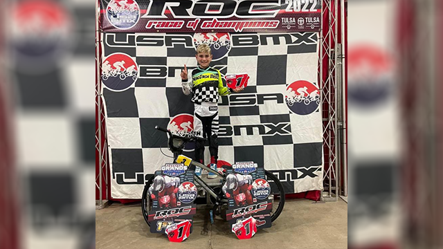 8-year-old Oklahoma BMX racer wins Race of Champions and Grands