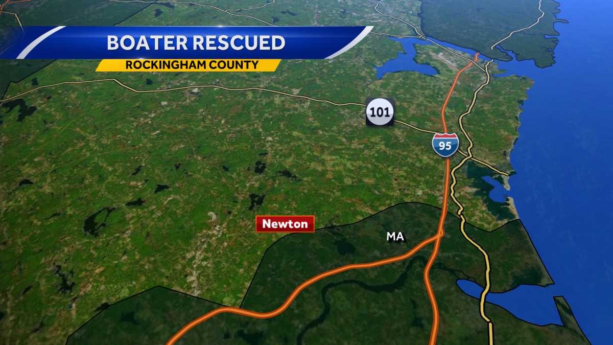 Man falls off boat, hits head and back in Newton