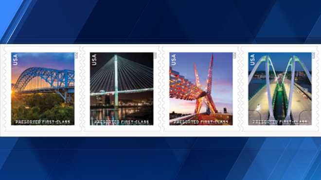 United States Postal Service stamp featuring Omaha landmark available