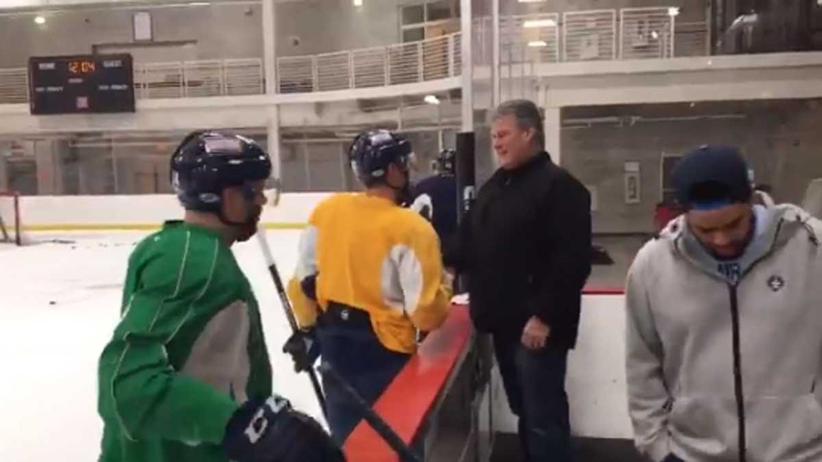 Watch: Admirals' Butler shares Olympic team news with his dad