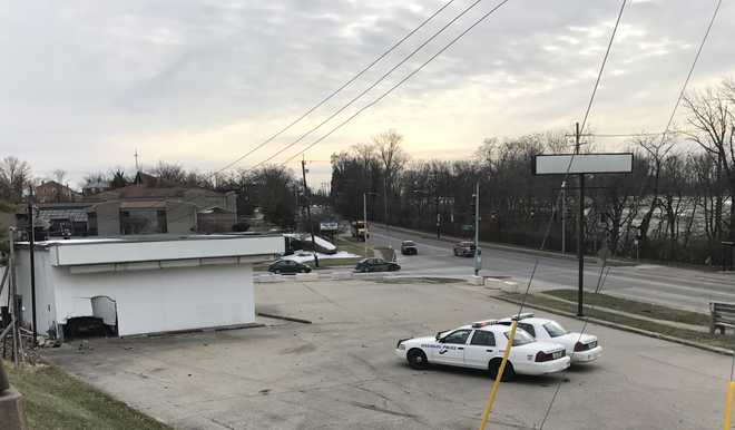 Police: Driver leaves scene after running stolen car through building