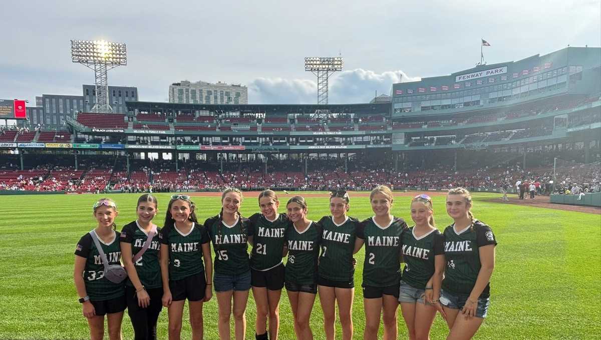 Bonny Eagle Little League softball team honored at Fenway Park
