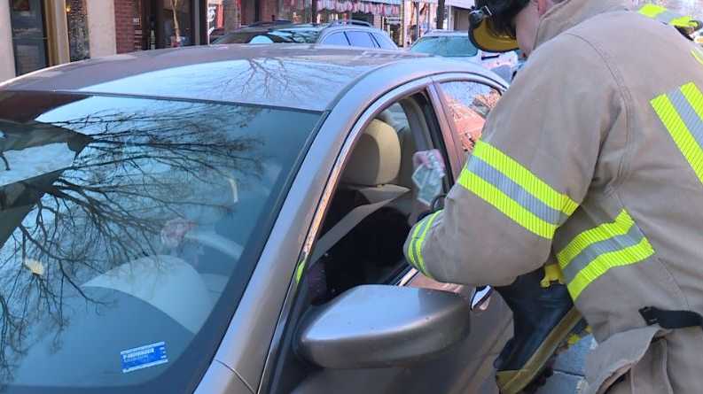 Firefighters collect donations for families in need