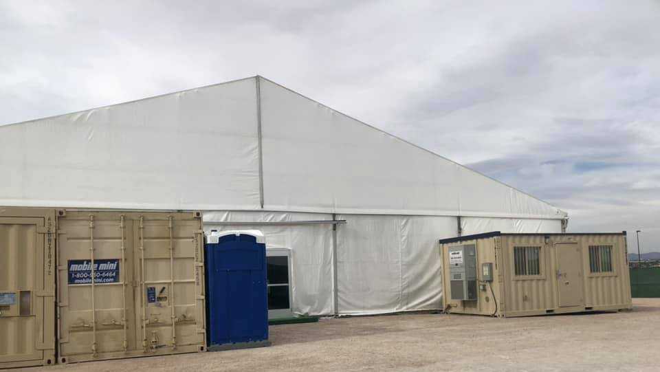 First look: Inside the temporary tents housing migrants near the border