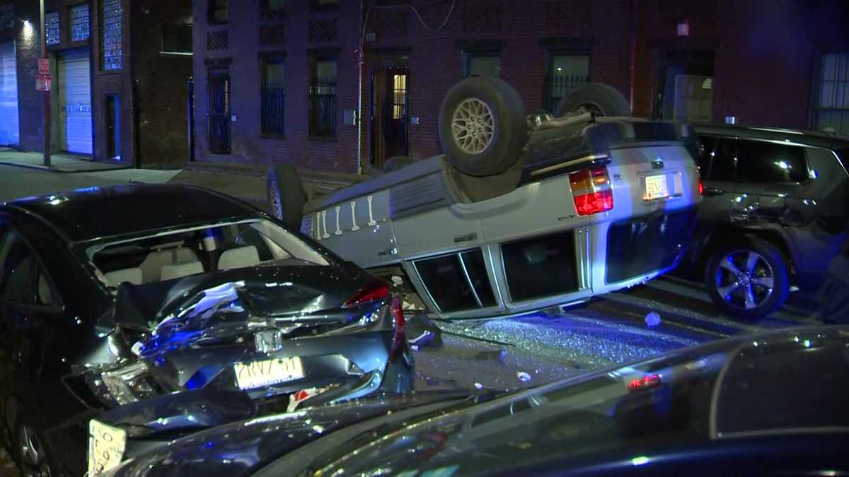 Vehicle flips over, strikes multiple vehicles in Boston neighborhood