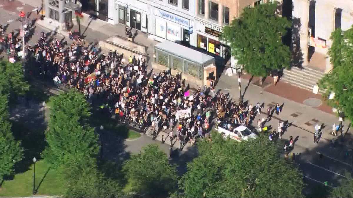 Hundreds march through Boston in protest of police brutality
