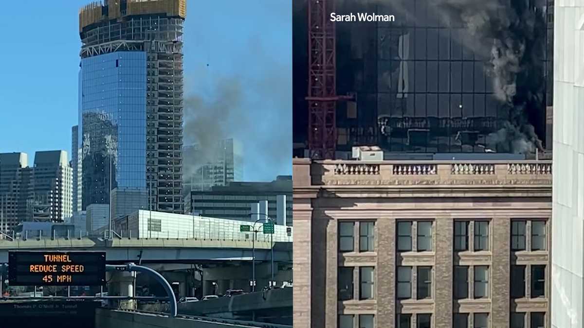 Safety standdown at South Station tower under construction after fire