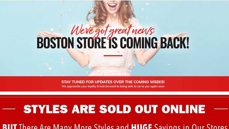 Mysterious message on Boston Store website has shoppers wondering