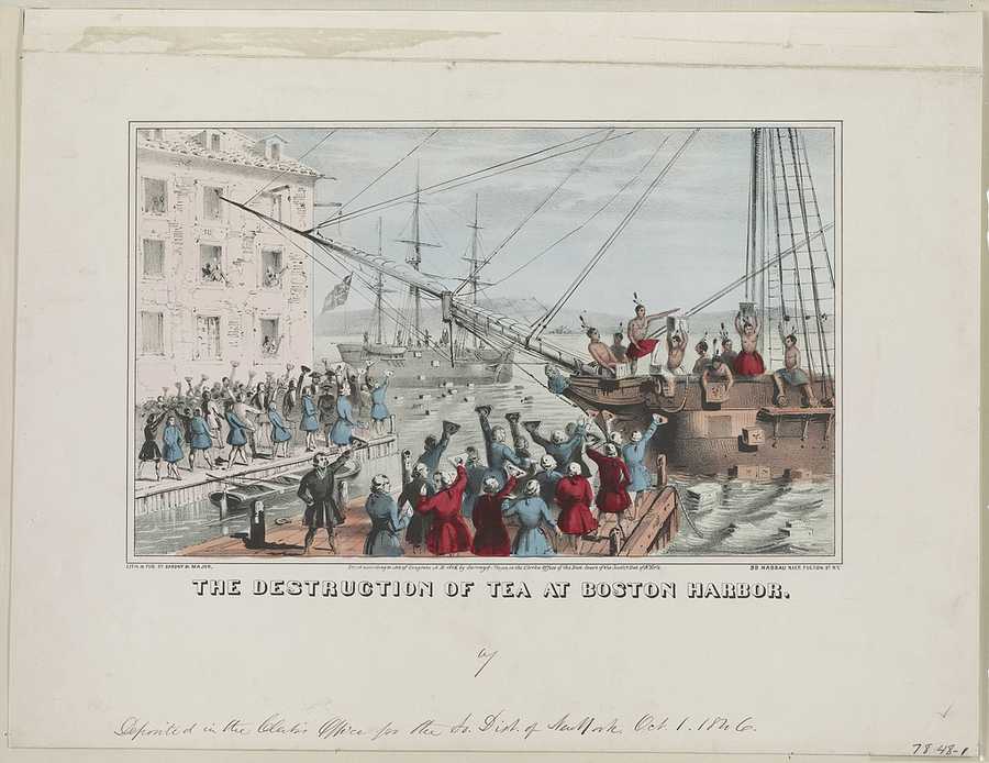 This day in history: Images of the Boston Tea Party