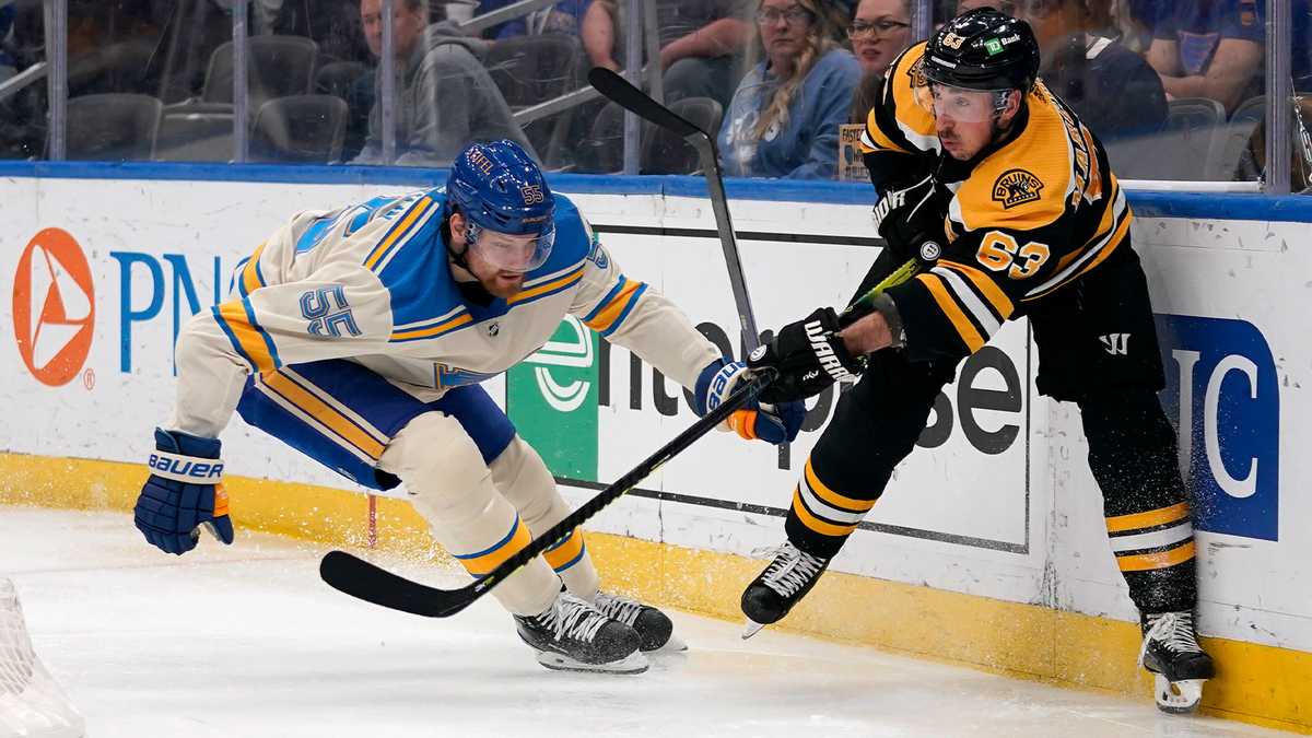 Bruins snap Blues' 9-game win streak with overtime victory