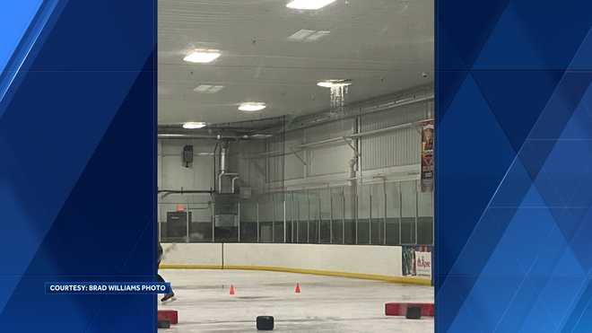 Grover Ice Rink ceiling collapses during practice