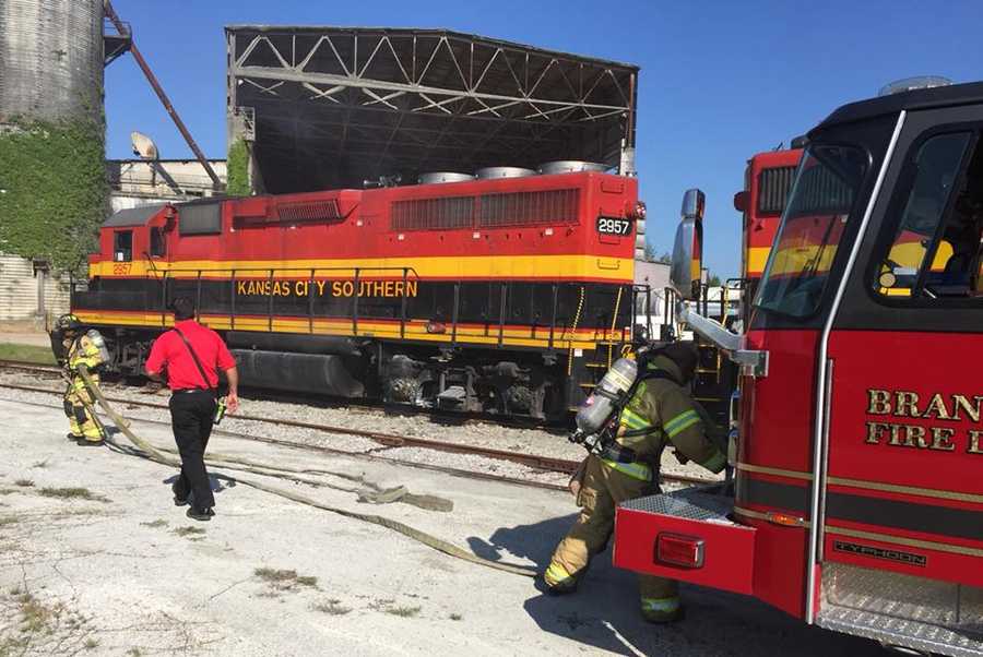 Brandon firefighters put out locomotive fire