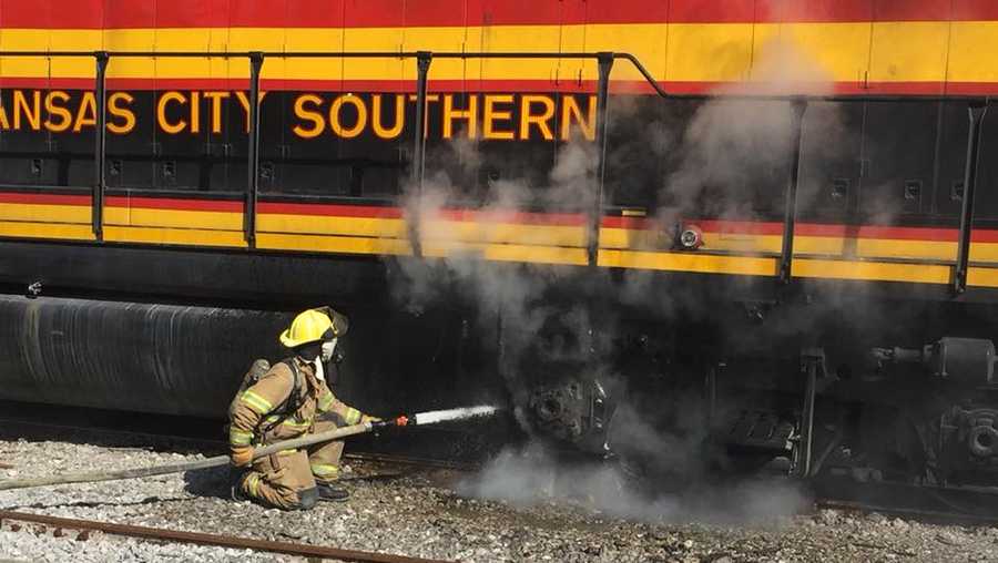 Brandon firefighters put out locomotive fire
