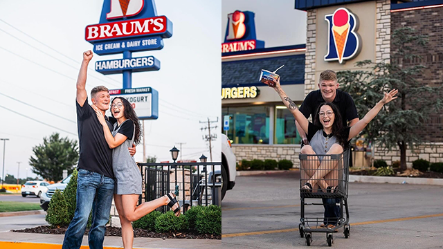 Oklahoma couple gets engaged at Braum's