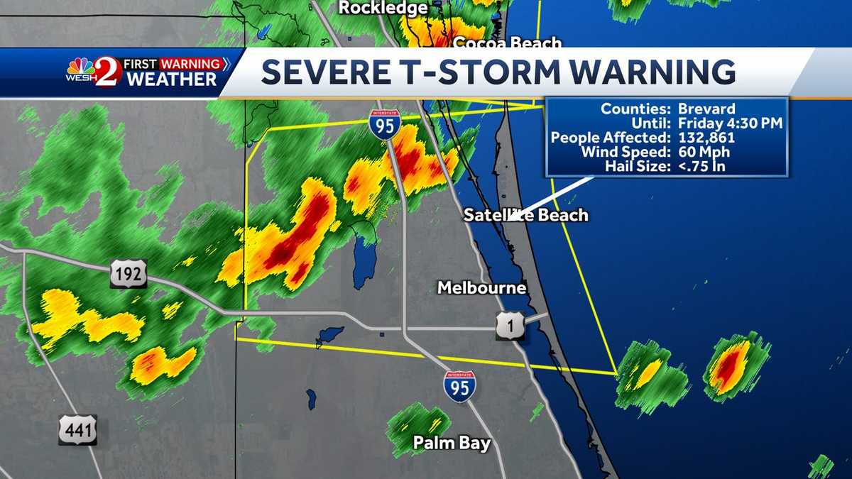 Severe thunderstorm warning issued for Brevard﻿ County expires