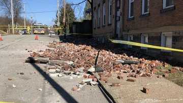 Hundreds of bricks fall off apartment building in Perry South