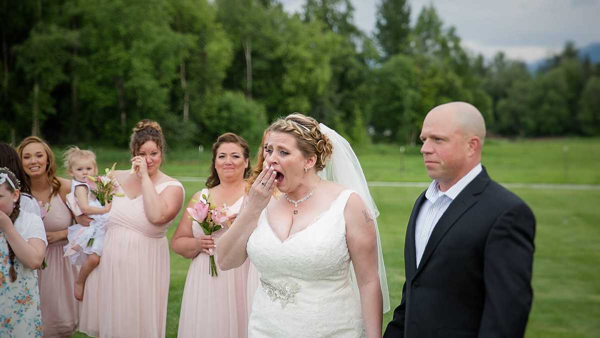 Stunning photos show bride meeting the recipient of her son's heart