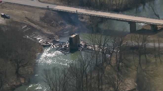 Historical covered bridge in Washington County goes up in flames