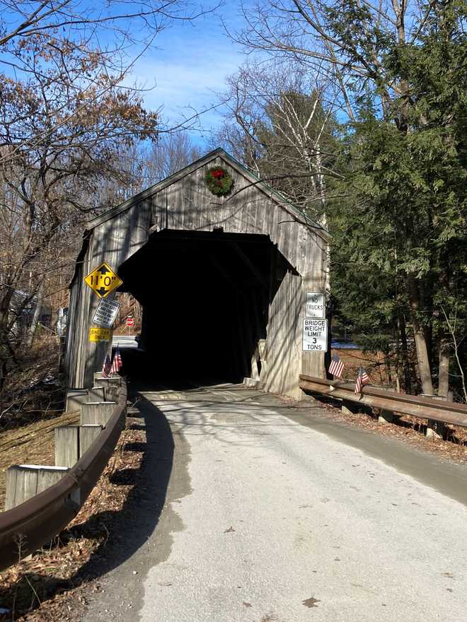 Vermont Covered Bridge Society decorates bridges for the holiday season