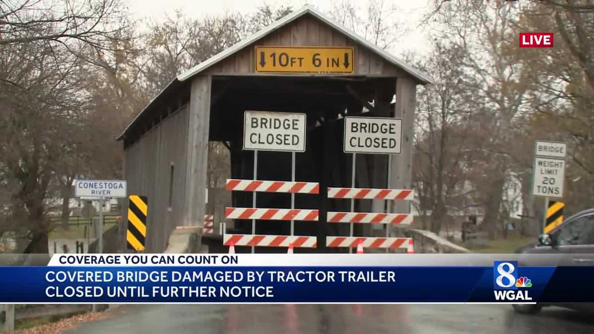 Truck hits Pennsylvania covered bridge that dates back to 1800s
