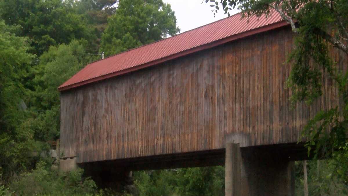 Historic bridge damaged by trucks